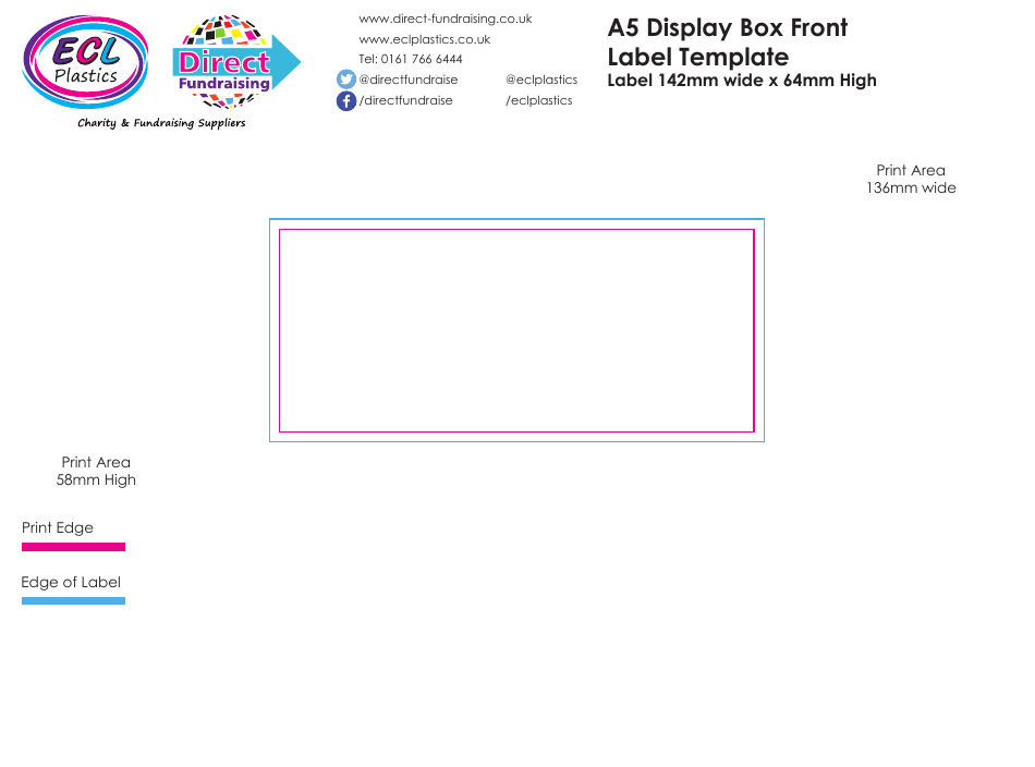 A5 Display Box Front Label Template Download Printable PDF | Templateroller