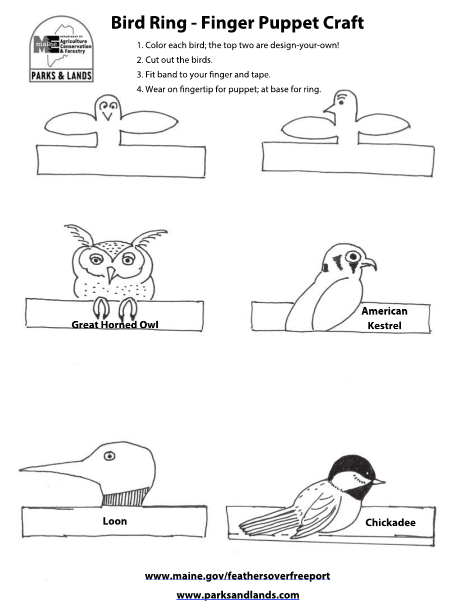 Bird Ring Finger Puppet Templates Download Printable PDF | Templateroller