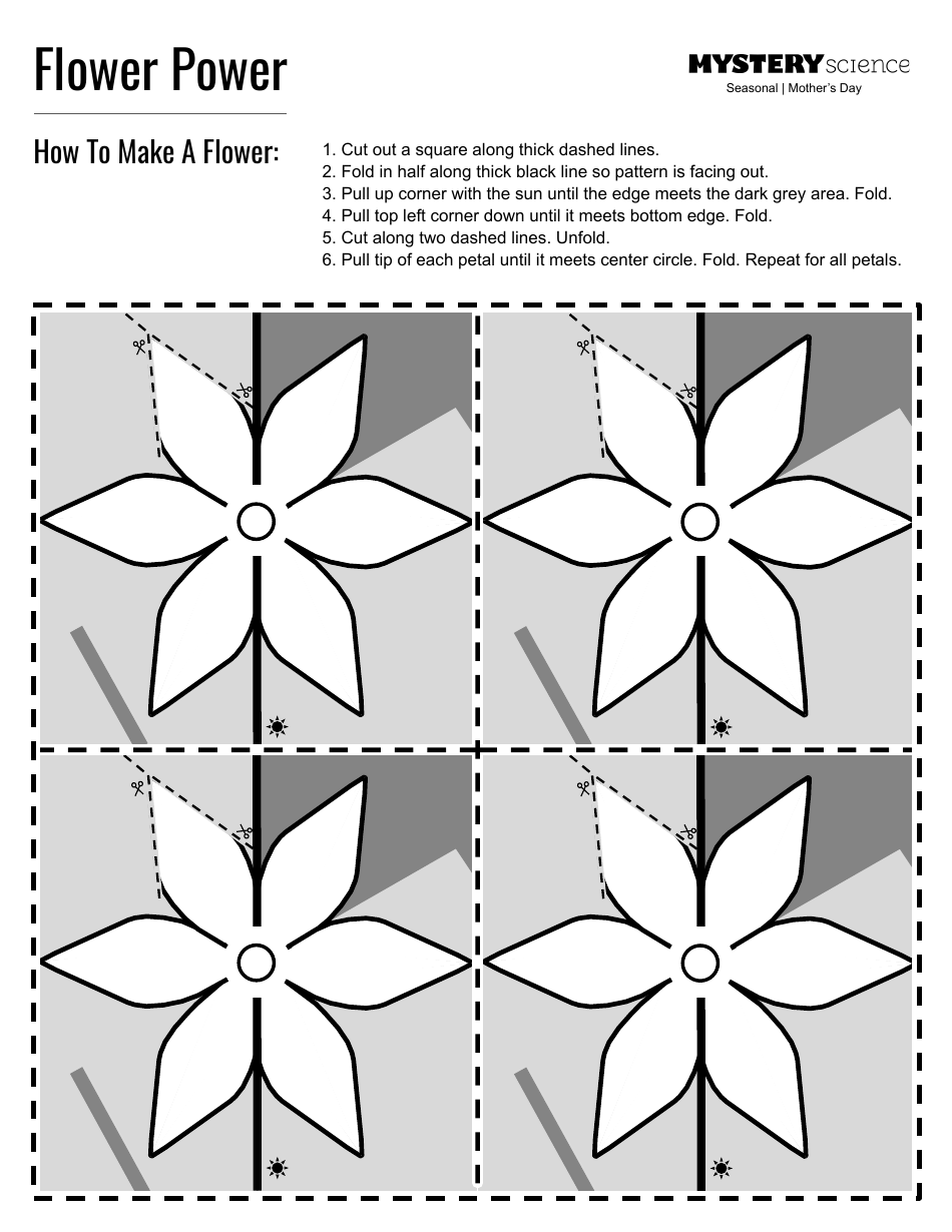 Flower Power Card Template Download Printable PDF | Templateroller