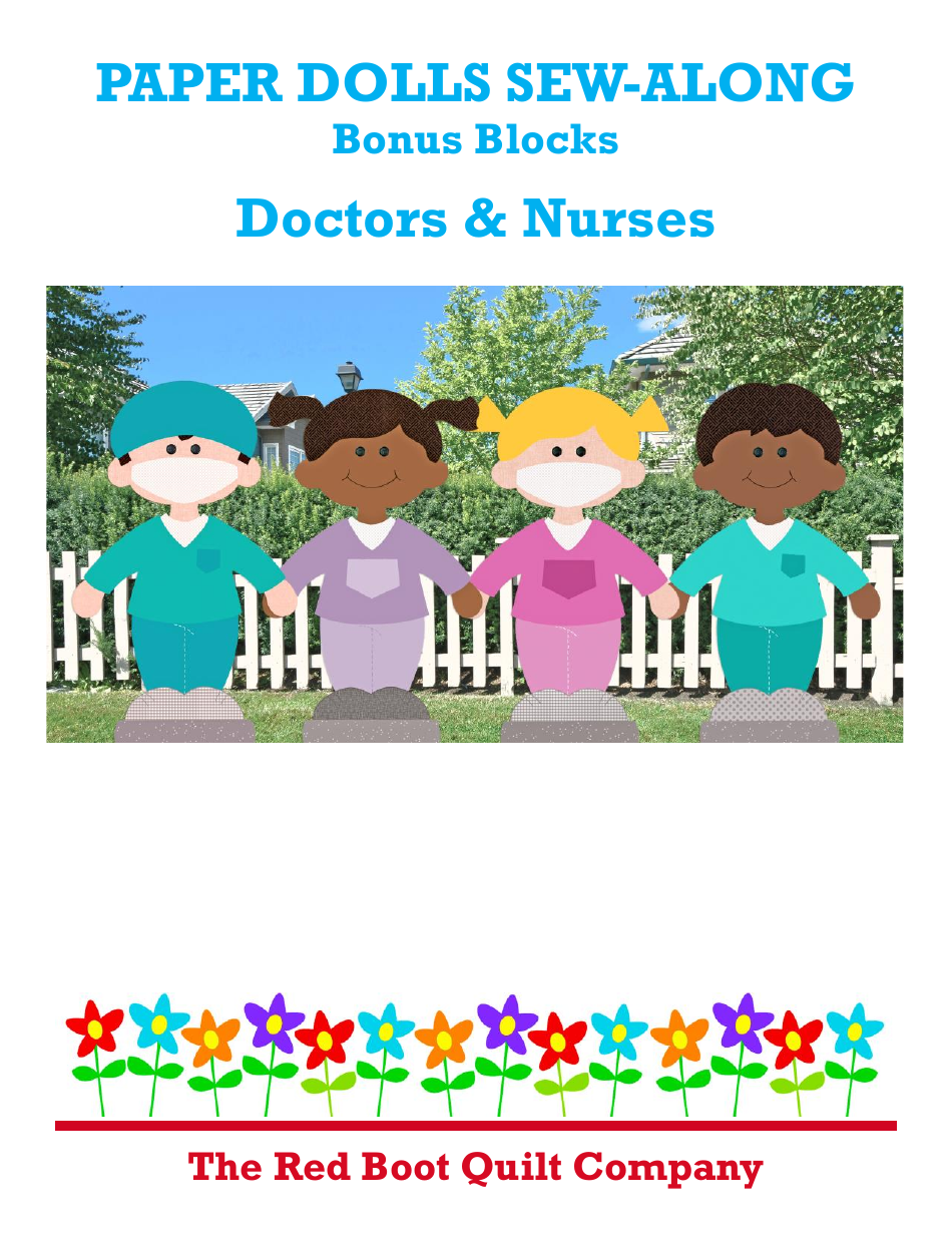 Doctor and Nurse Paper Doll Sewing Pattern Templates Download Printable ...