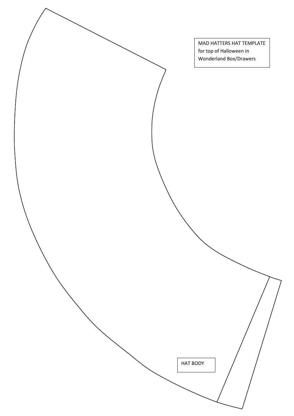 Mad Hatters Hat Template - Wonderland Download Printable PDF ...
