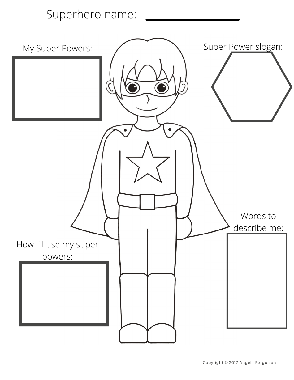 Superhero Boy Coloring Page Download Printable PDF | Templateroller