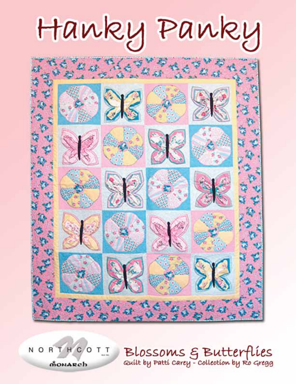 Blossoms & Butterflies Quilt Pattern Templates Download Printable PDF ...