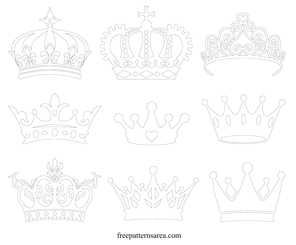 Crown Outline Templates Download Printable PDF | Templateroller