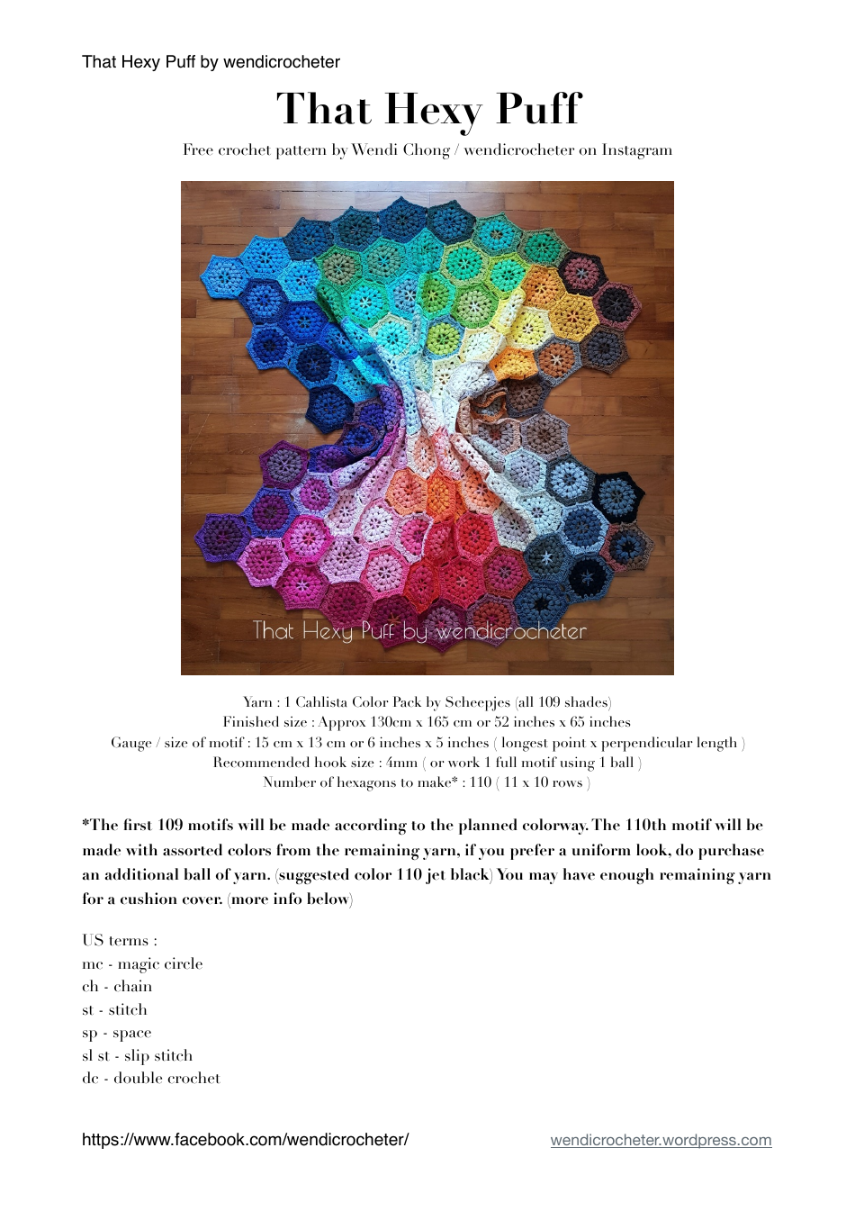 Hexy Puff Crochet Pattern Download Printable PDF | Templateroller