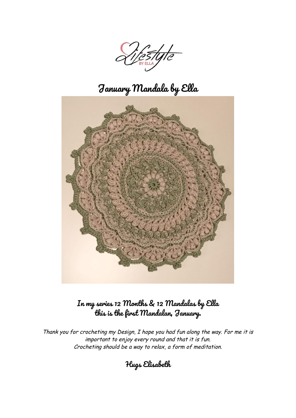 Mandala Crochet Pattern Download Printable PDF | Templateroller