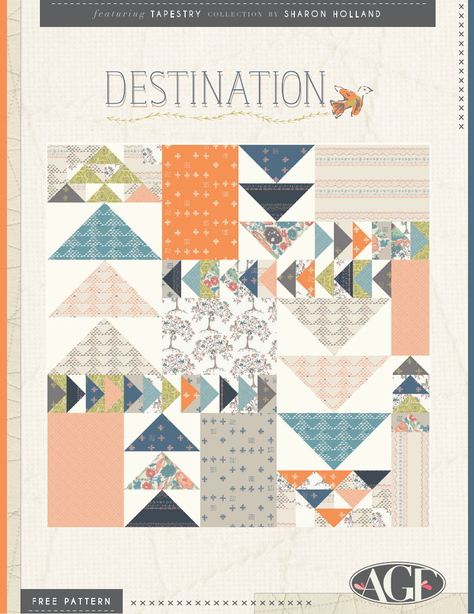 Destination Quilt Pattern Download Printable PDF | Templateroller