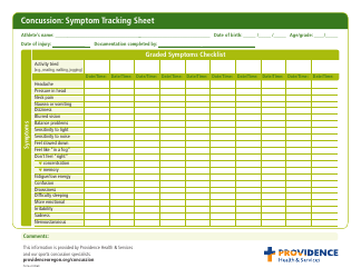 Concussion Symptoms Checklist Template - Providence Health & Service ...