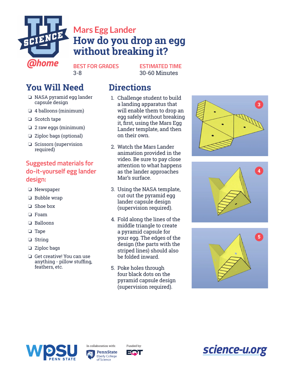 Paper NASA Egg Lander Capsule Template Download Printable PDF ...