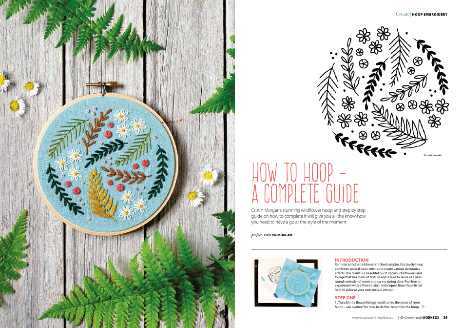 Wildflower Hoop Embroidery Pattern Download Printable PDF | Templateroller