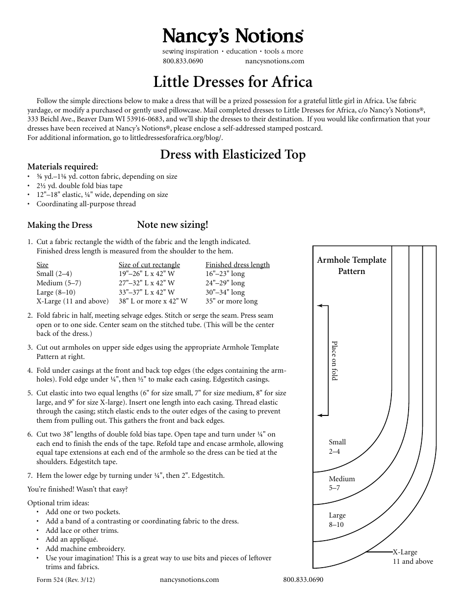 Little Girl Dress Sewing Pattern Download Printable PDF | Templateroller