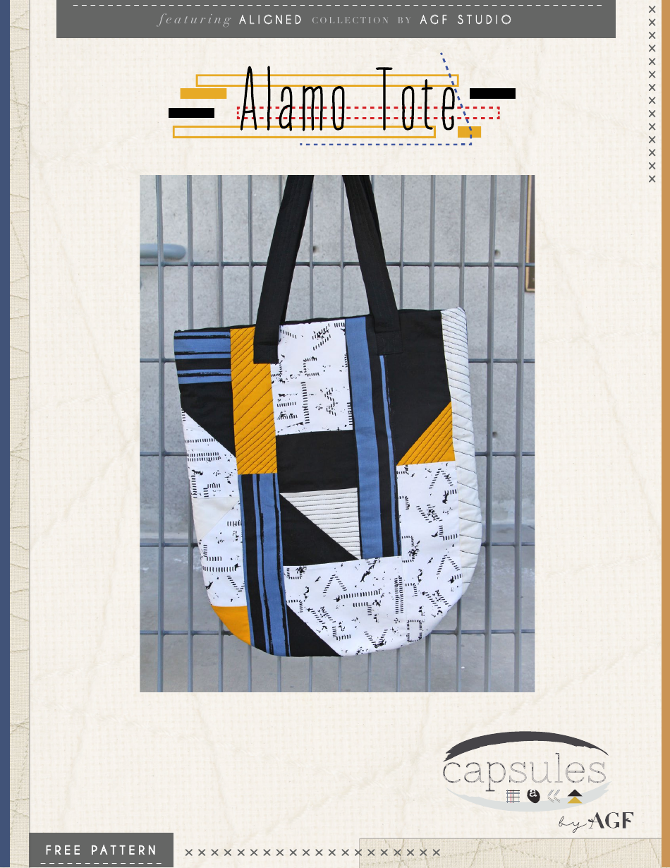 Alamo Tote Pattern Templates Download Printable PDF | Templateroller
