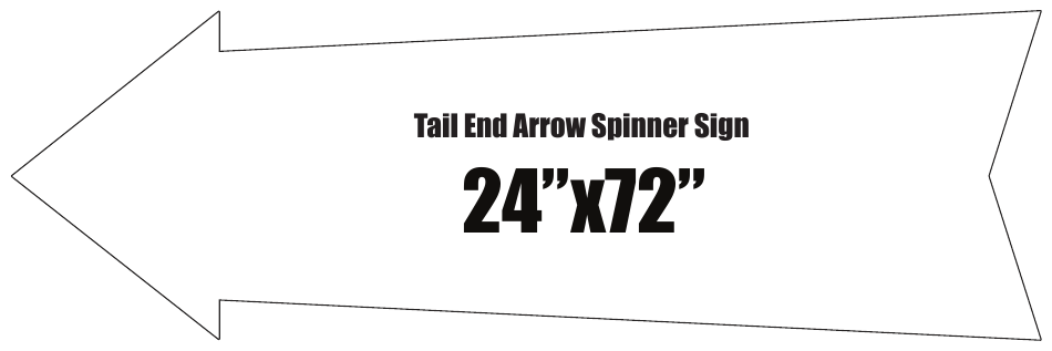 24"x72" Tail End Arrow Spinner Sign Template Download Printable PDF ...
