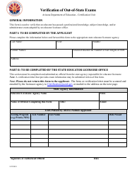 Arizona Verification of Out-of-State Exams - Fill Out, Sign Online and ...