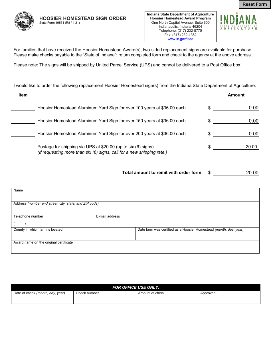State Form 49571 - Fill Out, Sign Online and Download Fillable PDF ...