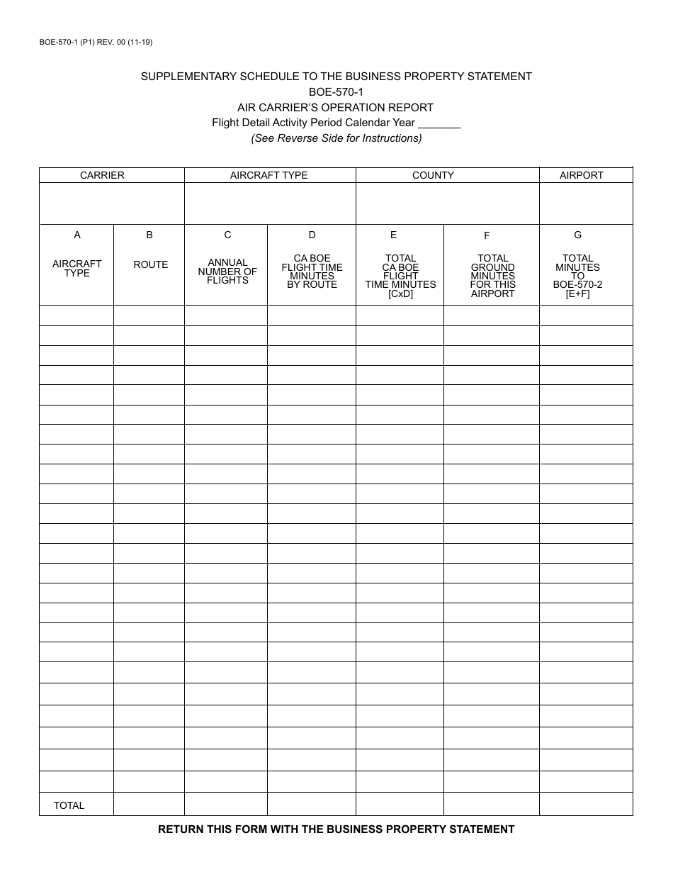 Form BOE-570-1 - Fill Out, Sign Online and Download Fillable PDF ...