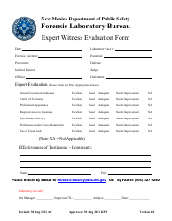 New Mexico Expert Witness Evaluation Form - Fill Out, Sign Online and ...