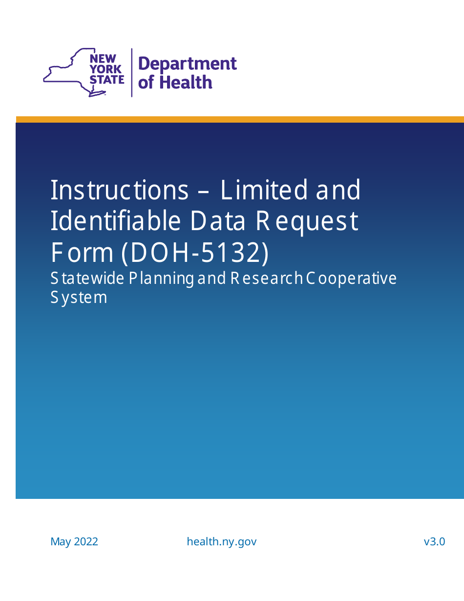 Download Instructions for Form DOH-5132 Limited and Identifiable Data ...