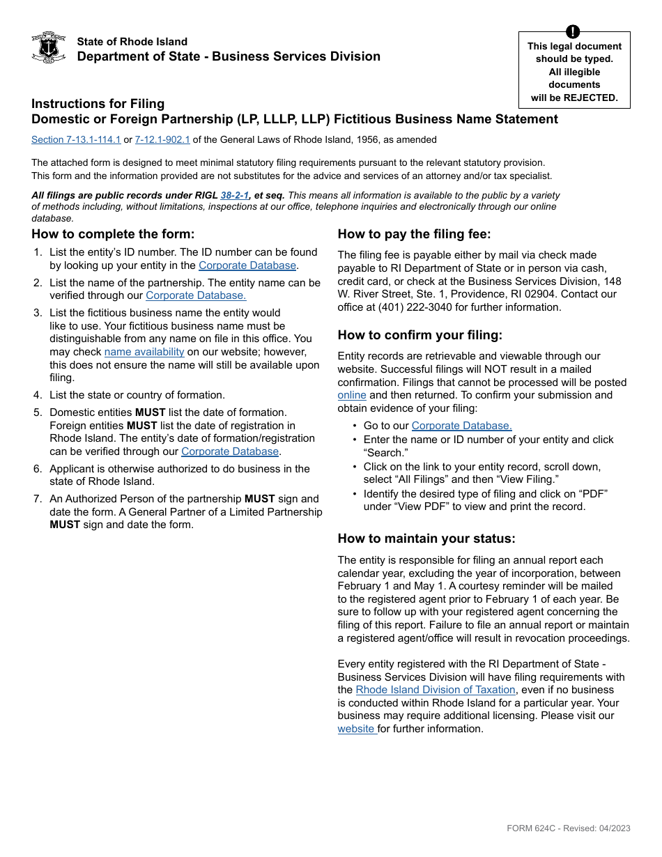Form 624C Download Fillable PDF or Fill Online Fictitious Business Name ...