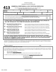 Form 413 Download Fillable PDF or Fill Online Commercial Driver Medical ...