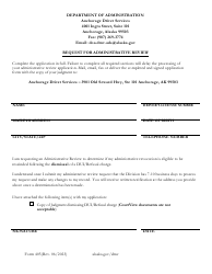 Form 405 - Fill Out, Sign Online and Download Fillable PDF, Alaska ...
