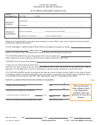 Form 465 Download Fillable PDF or Fill Online Settlement Agreement and ...