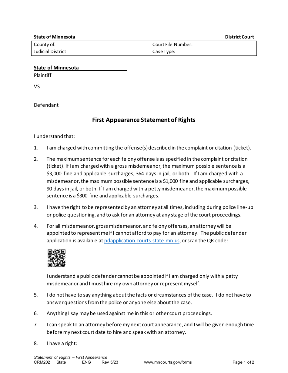 Form CRM202 - Fill Out, Sign Online and Download Printable PDF ...
