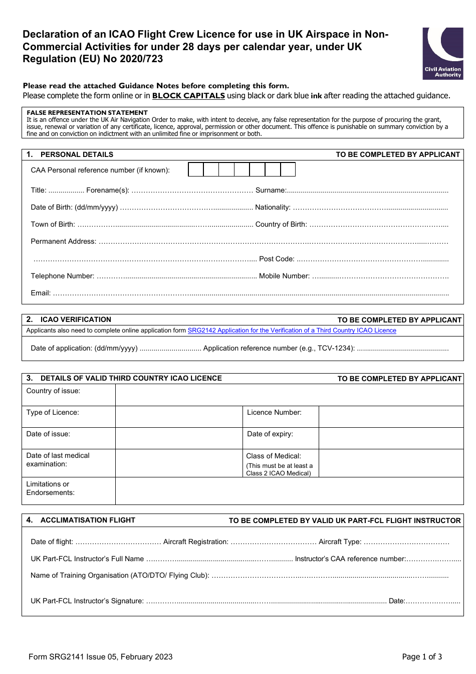 Form SRG2141 - Fill Out, Sign Online and Download Fillable PDF, United ...