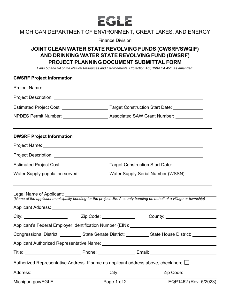 Form EQP1462 - Fill Out, Sign Online and Download Fillable PDF ...
