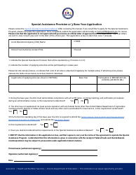 Arizona Special Assistance Provision 2/3 Base Year Application - Fill ...