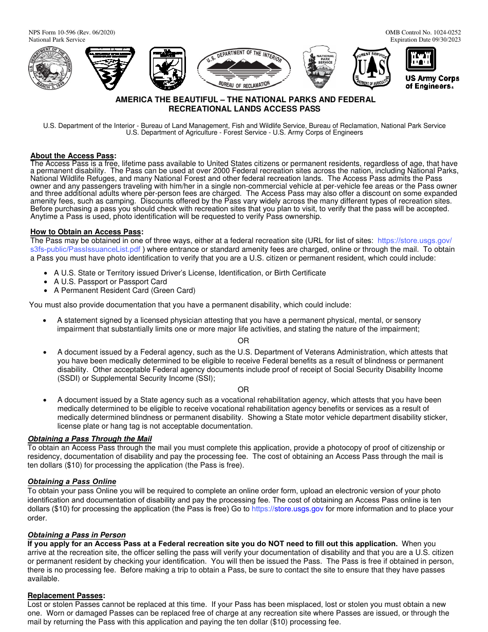 NPS Form 10-596 - Fill Out, Sign Online and Download Fillable PDF ...
