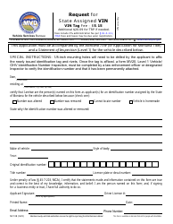 Form MV10B Download Fillable PDF or Fill Online Request for State ...
