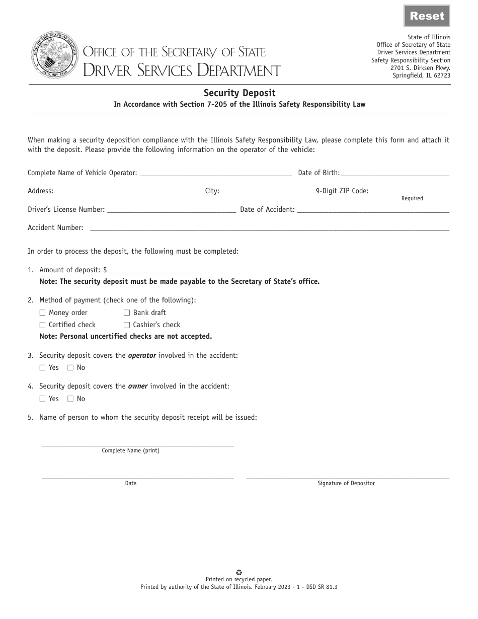 Form DSD SR81 - Fill Out, Sign Online and Download Fillable PDF ...
