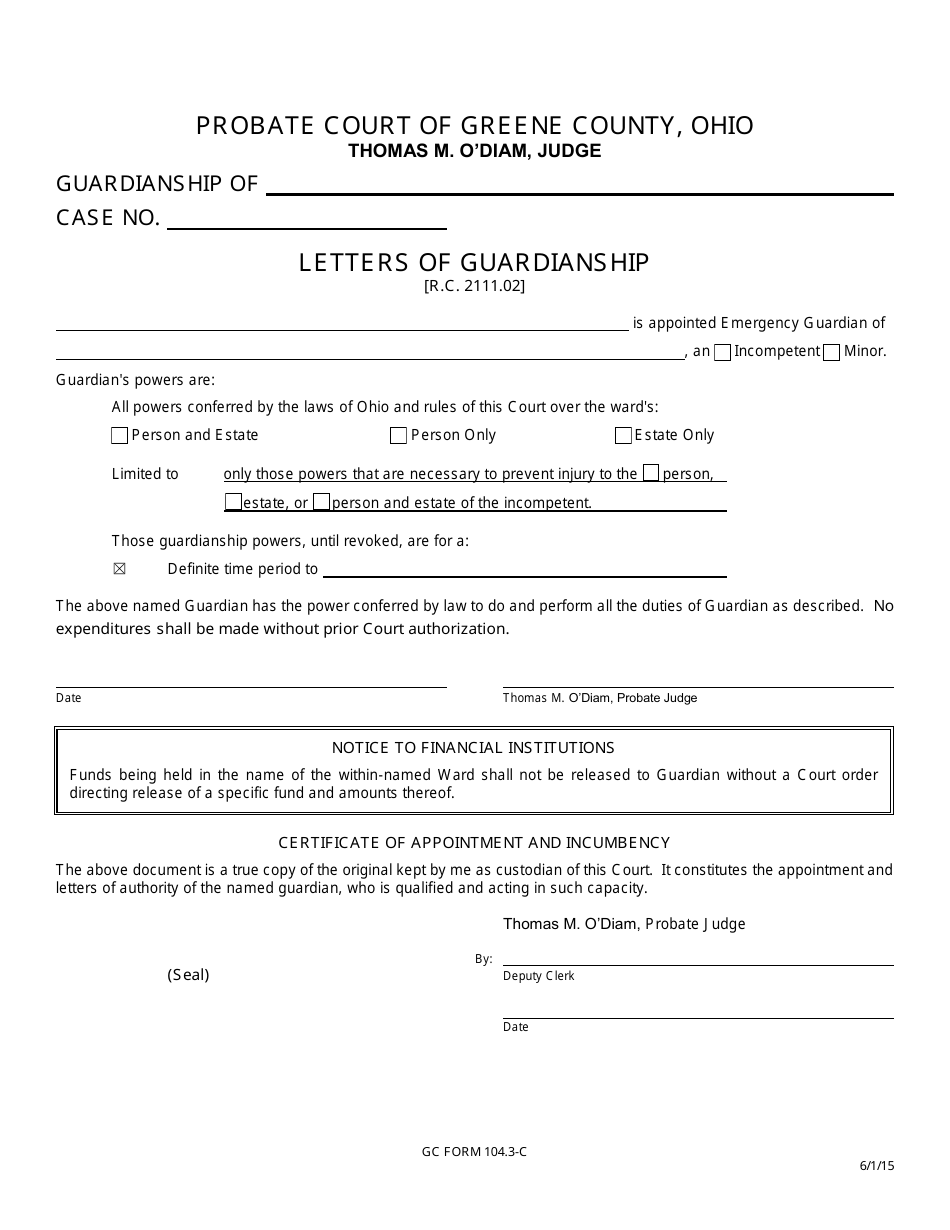 GC Form 104.3-C - Fill Out, Sign Online and Download Fillable PDF ...