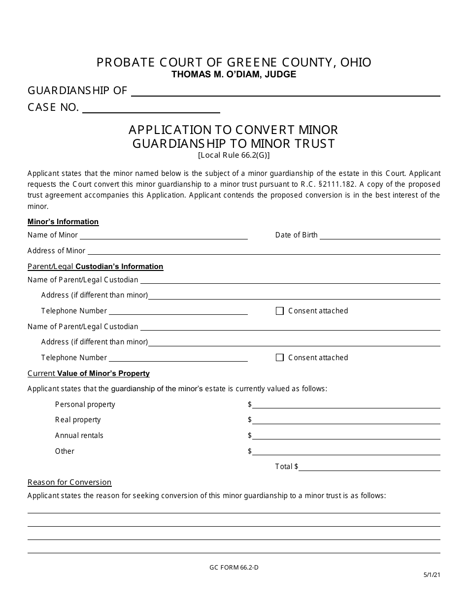GC Form 66.2-D - Fill Out, Sign Online and Download Fillable PDF ...