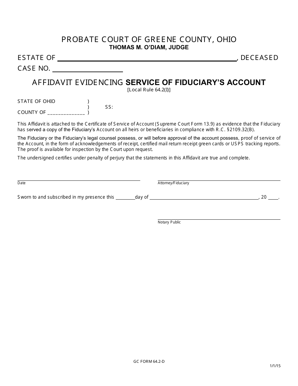 GC Form 64.2-D - Fill Out, Sign Online and Download Fillable PDF ...