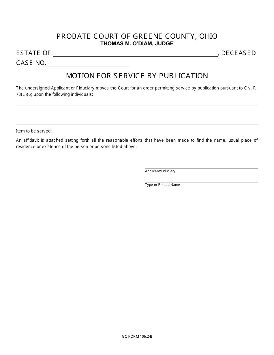 GC Form 106.2-E - Fill Out, Sign Online and Download Fillable PDF ...