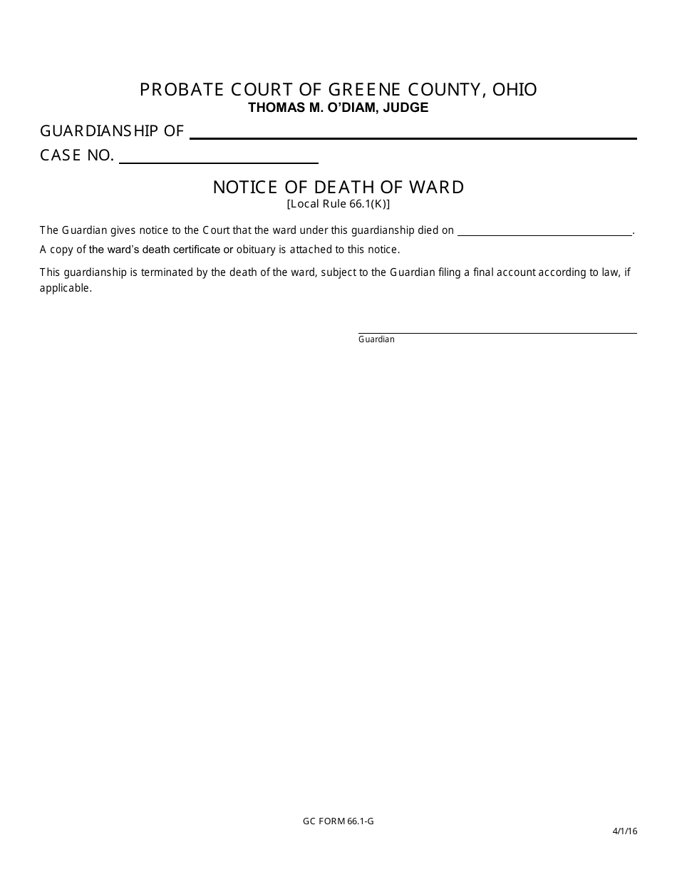 GC Form 66.1-G - Fill Out, Sign Online and Download Fillable PDF ...