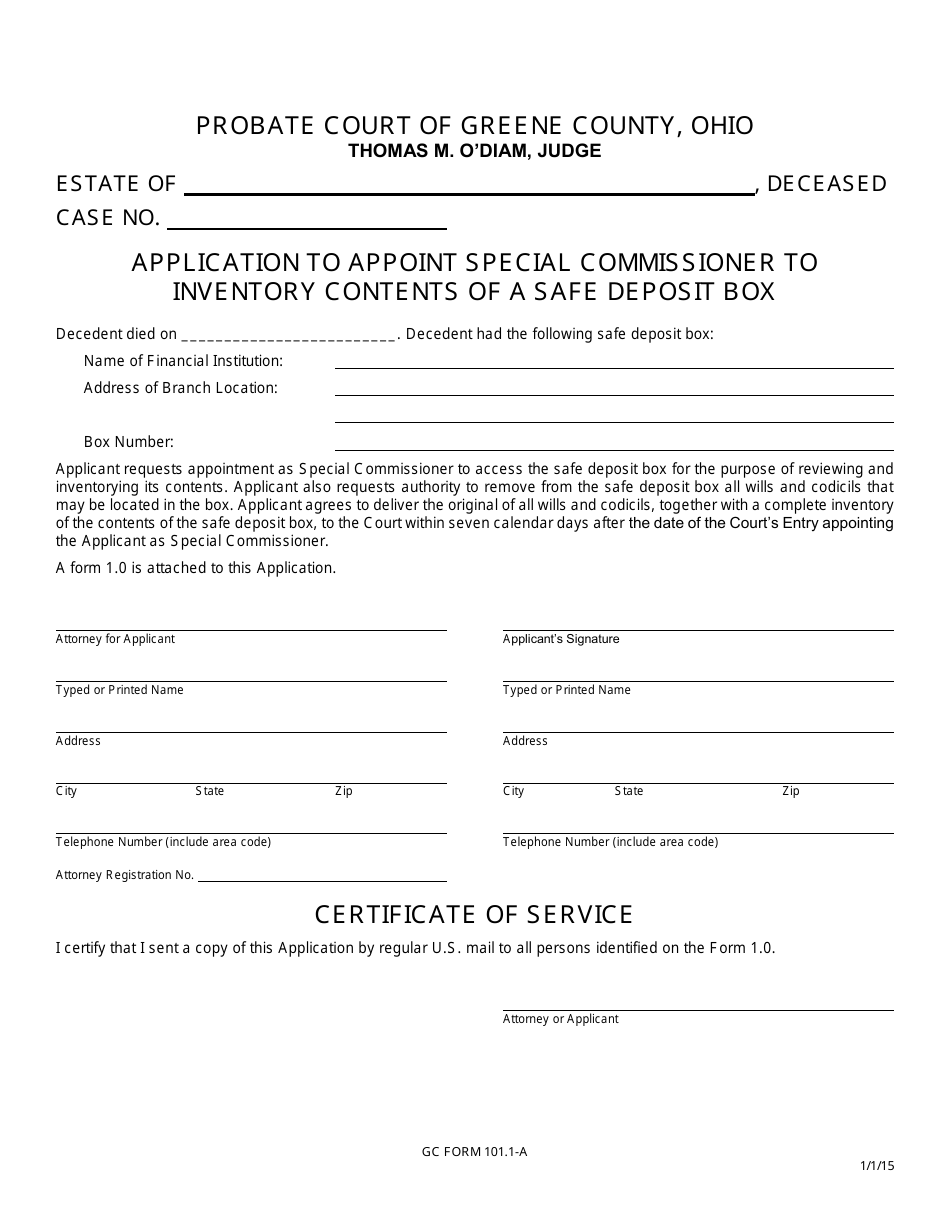 GC Form 101.1-A - Fill Out, Sign Online and Download Fillable PDF ...