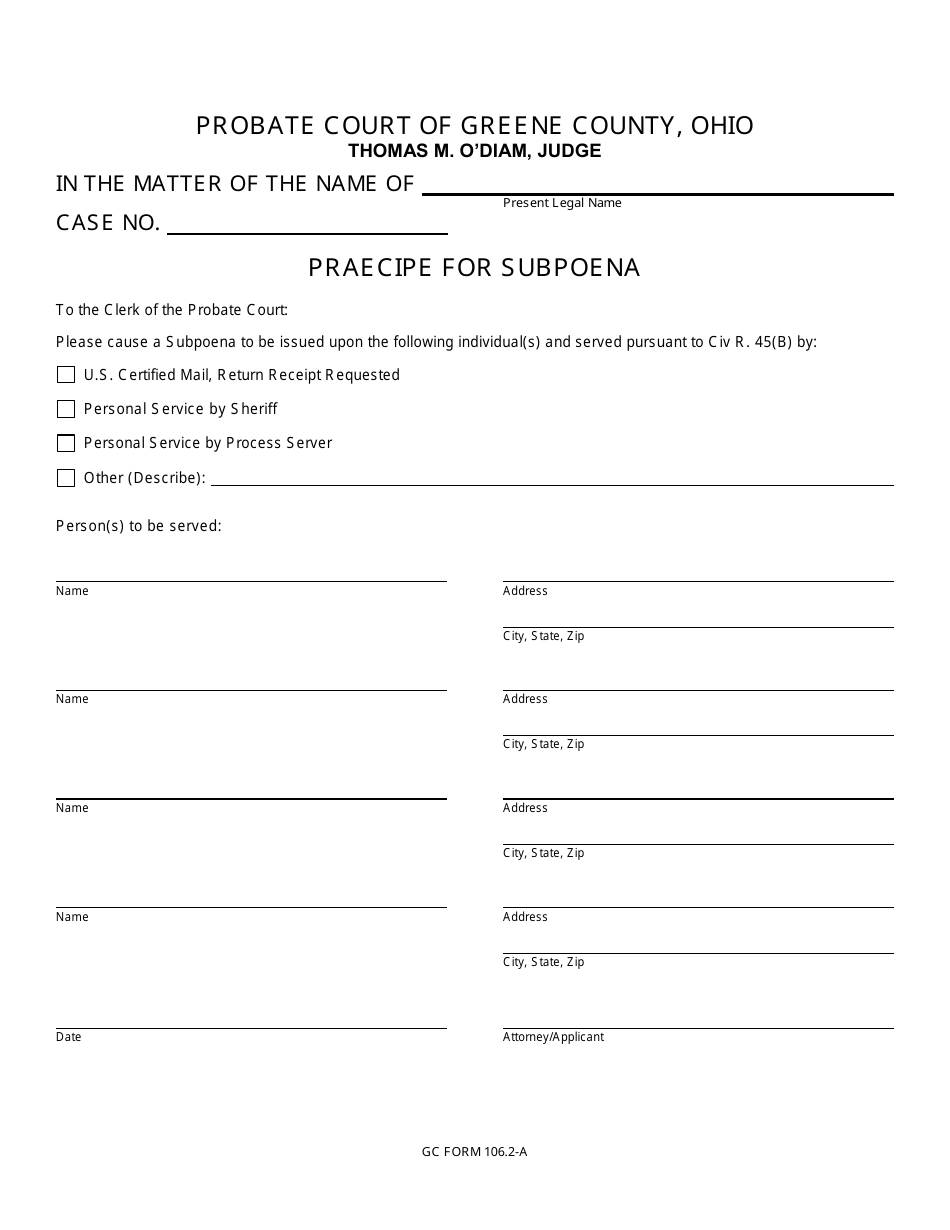 GC Form 106.2-A - Fill Out, Sign Online and Download Fillable PDF ...