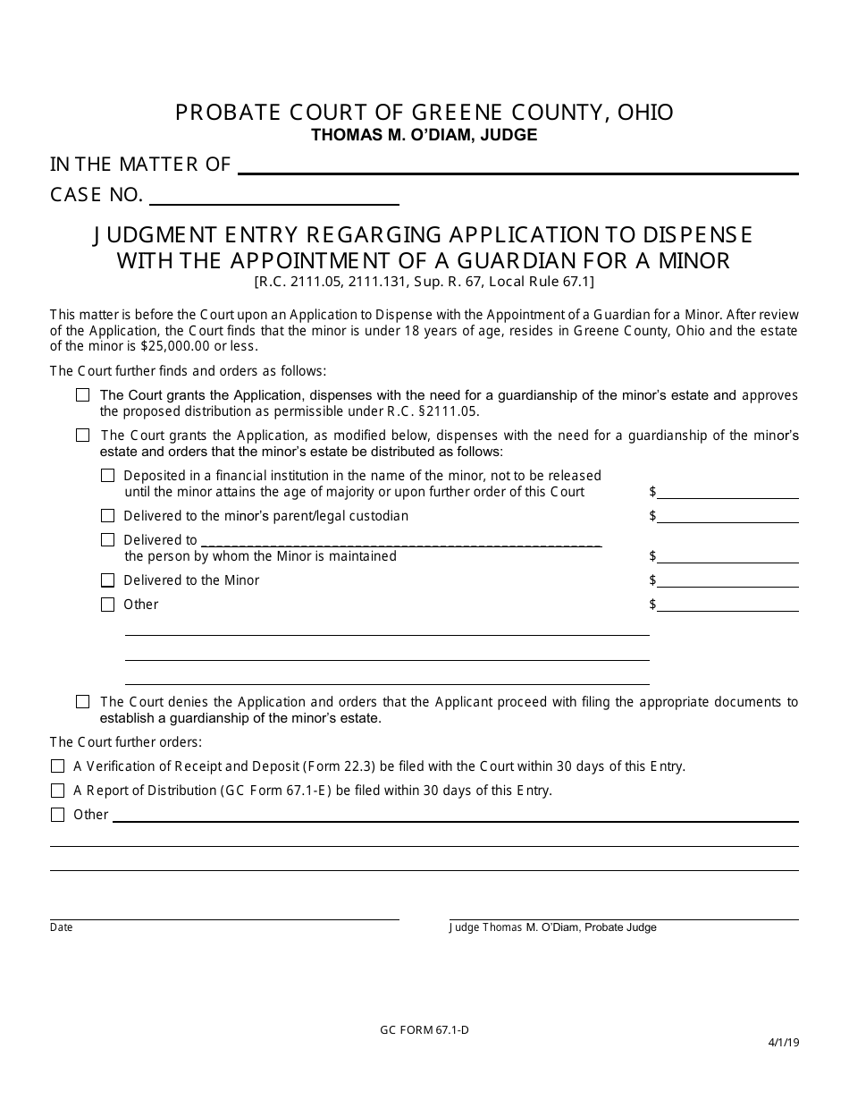 GC Form 67.1-D - Fill Out, Sign Online and Download Fillable PDF ...