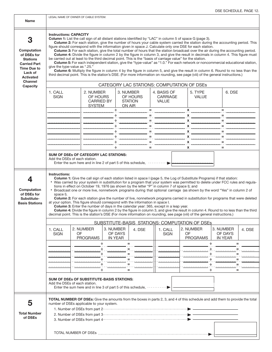 Form SA3 Download Fillable PDF or Fill Online Statement of Account for Secondary Transmissions ...