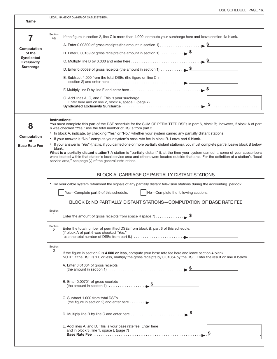 Form SA3 Download Fillable PDF or Fill Online Statement of Account for Secondary Transmissions ...