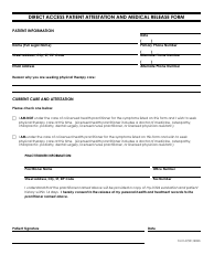 Virginia Direct Access Patient Attestation and Medical Release Form ...