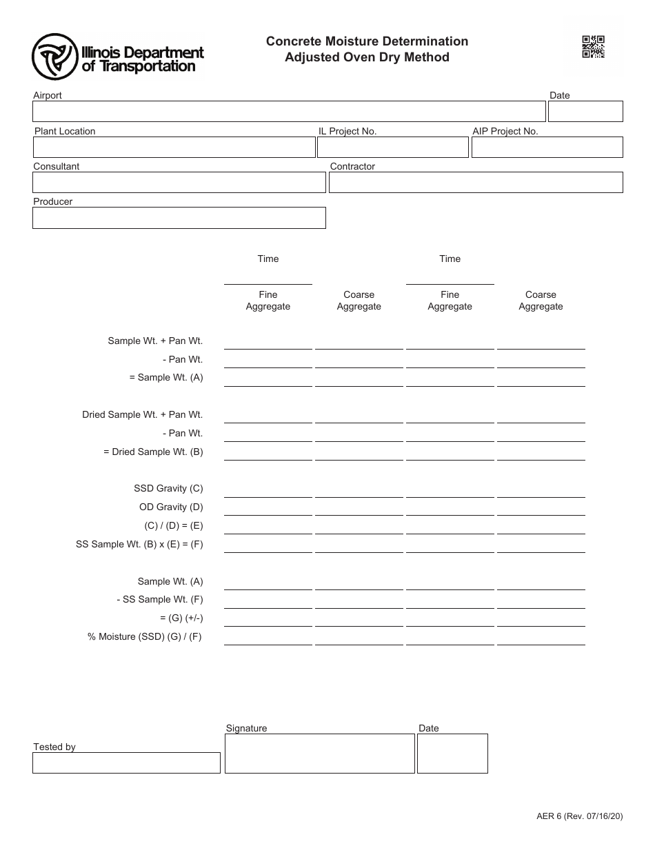 Form AER6 - Fill Out, Sign Online and Download Fillable PDF, Illinois ...