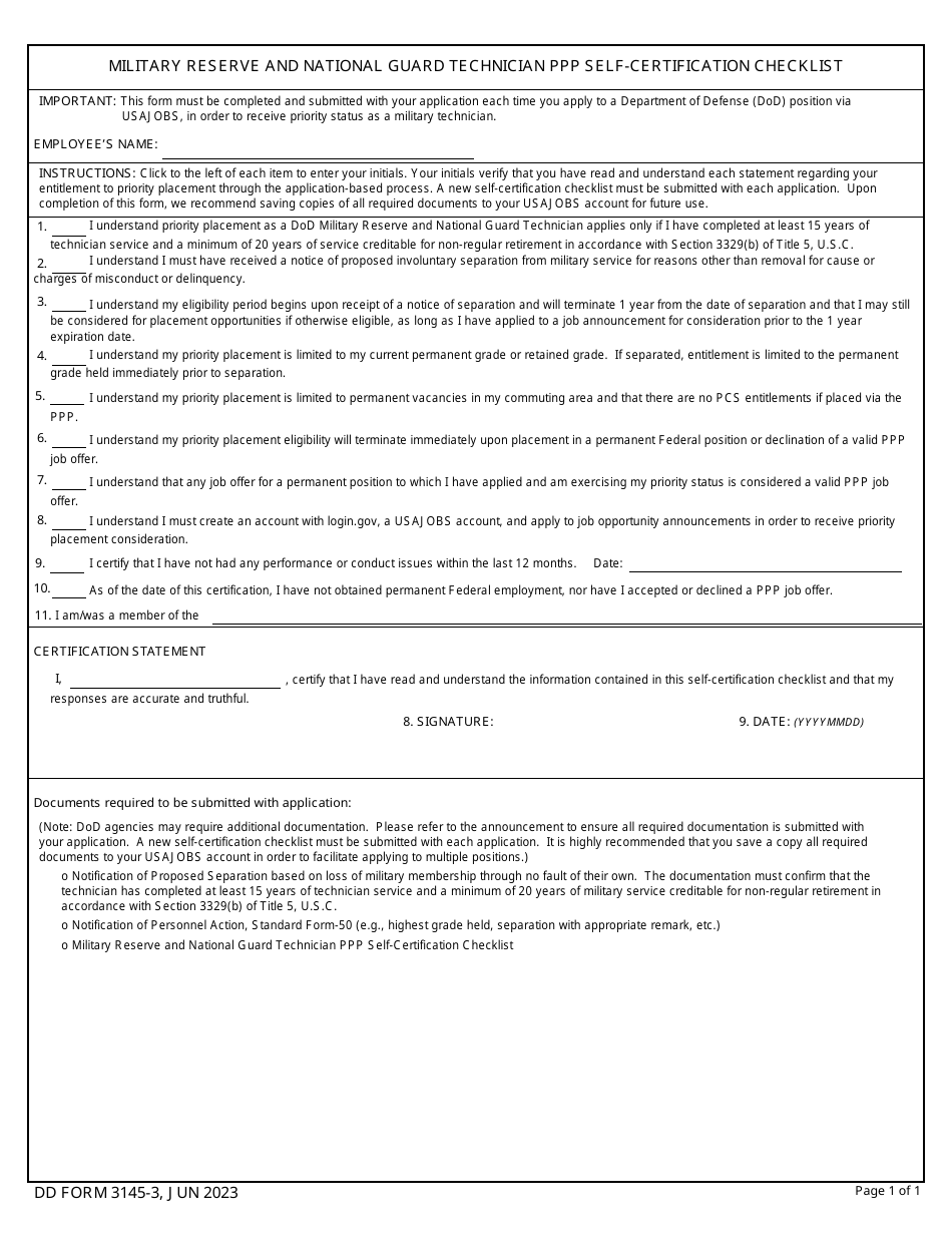 DD Form 3145-3 - Fill Out, Sign Online and Download Fillable PDF ...