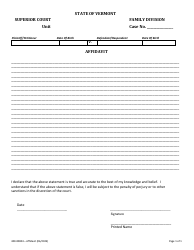 Form 400-00804 Download Fillable PDF or Fill Online Affidavit, Vermont ...