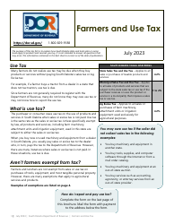 South Dakota Farmer's Use Tax Form Download Printable PDF 2020 — 2025 ...