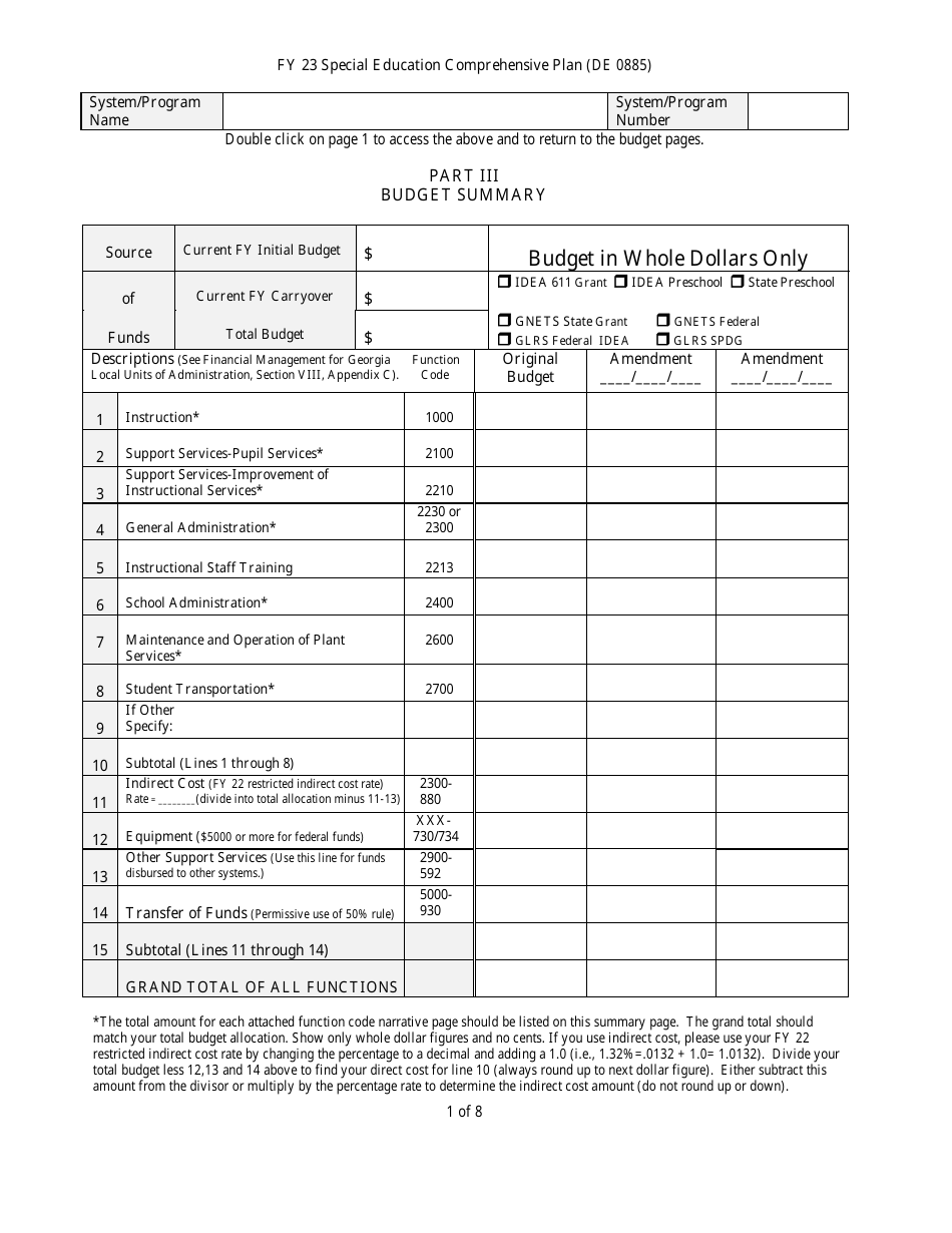 Form DE0885 Part III - 2023 - Fill Out, Sign Online and Download ...