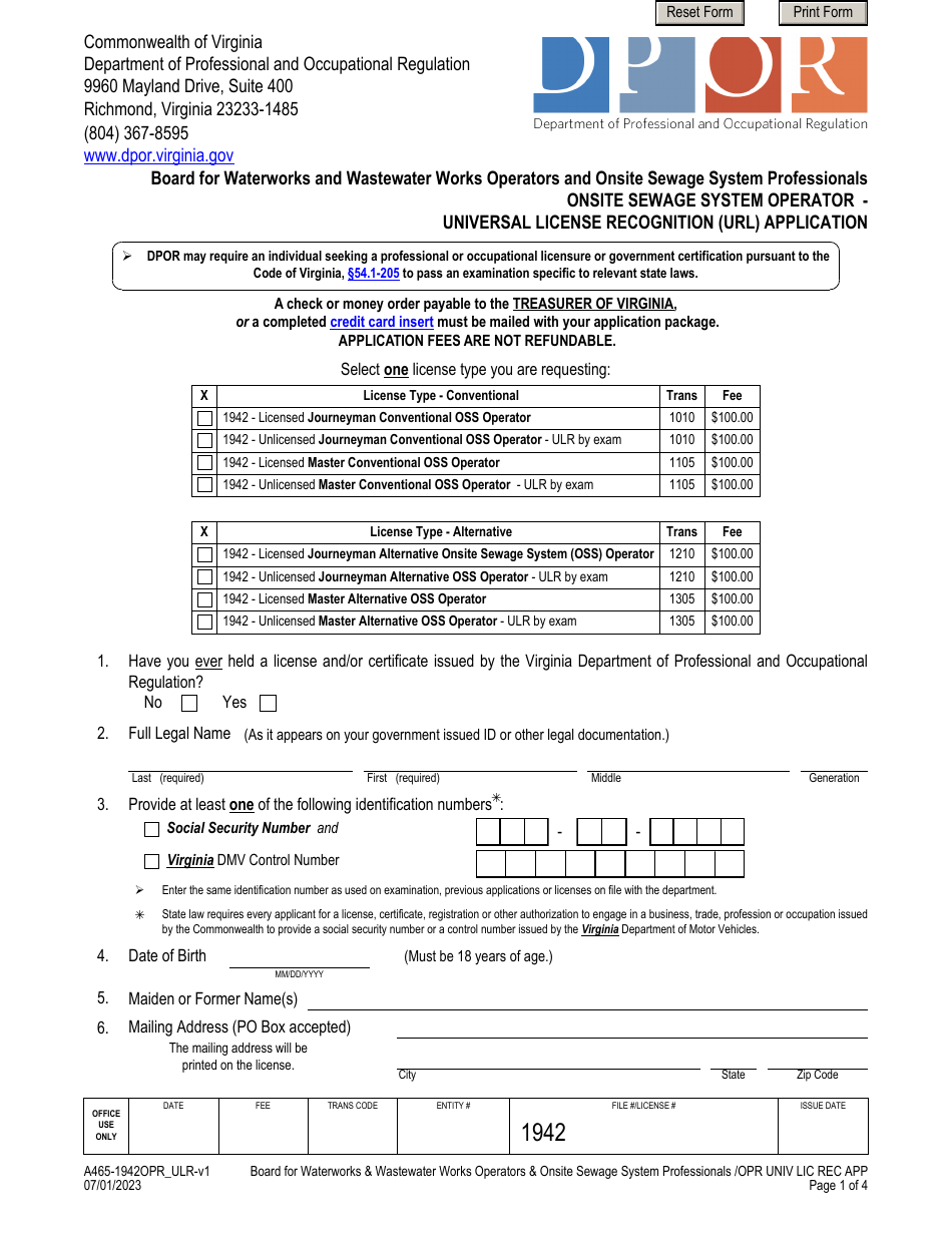 Form A465-1942OPR_ULR - Fill Out, Sign Online and Download Fillable PDF ...